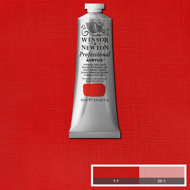Professional acrylic paint 60ml Pyrrole Red Deep Light – De Regenboog
